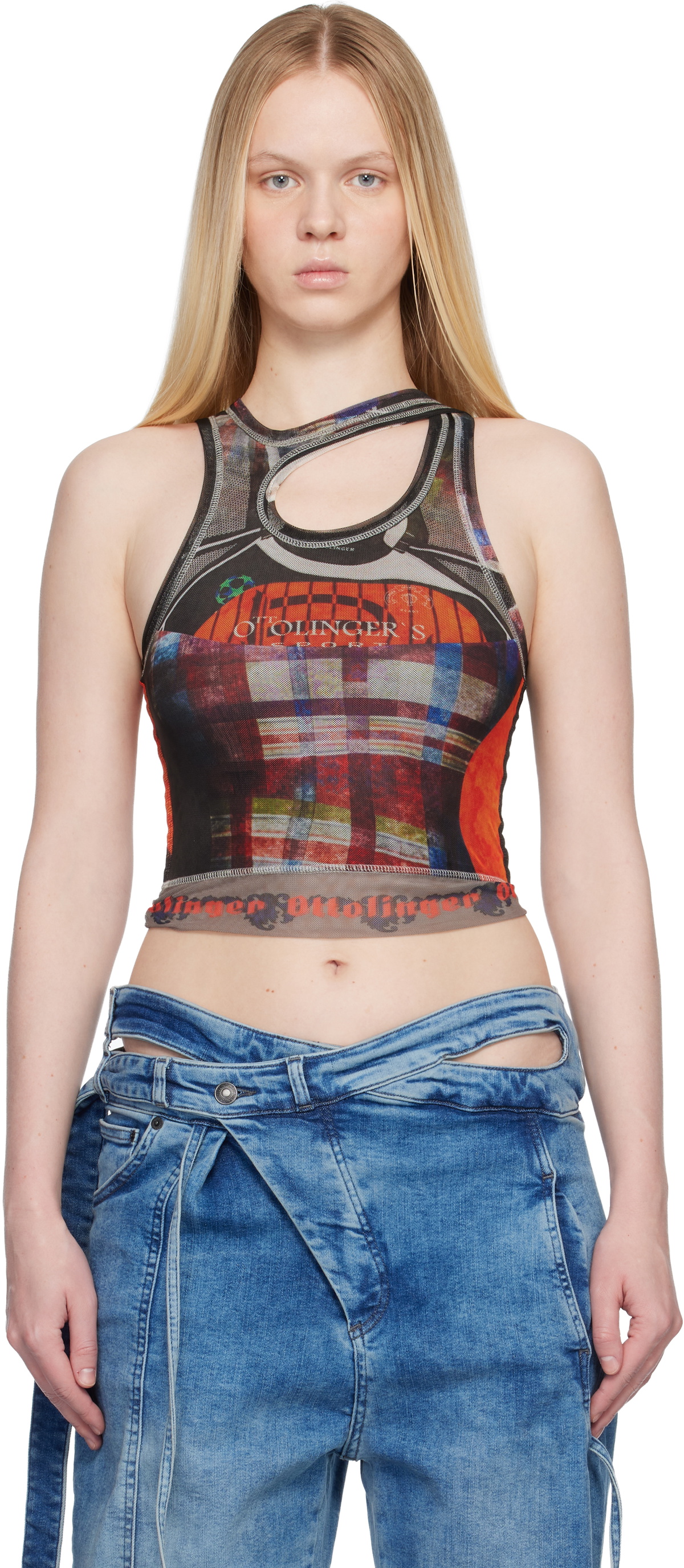 Ottolinger SSENSE Exclusive Multicolor Mesh Tank Top Ottolinger