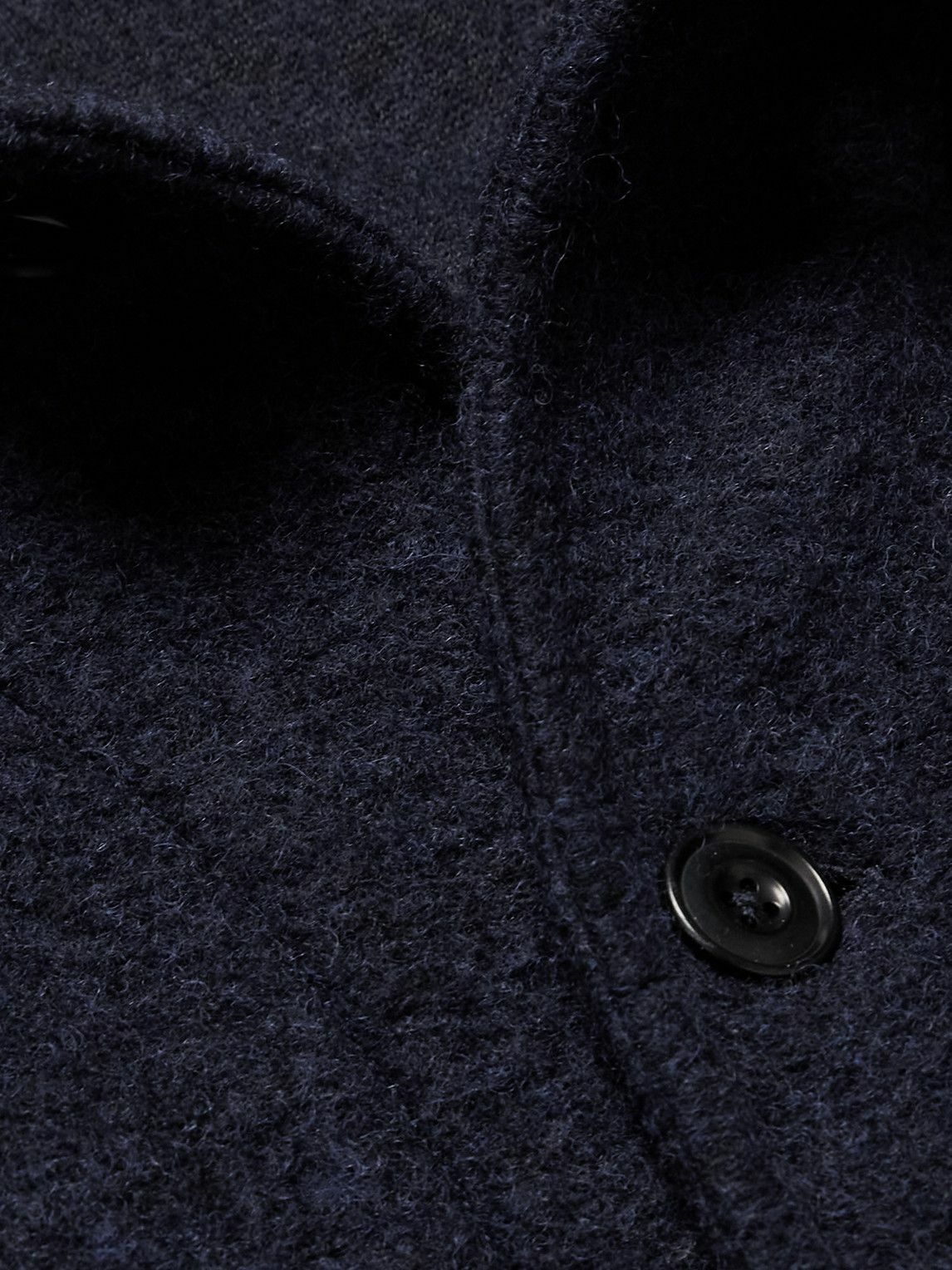 Hartford - Service Wool-Blend Fleece Chore Jacket - Blue Hartford