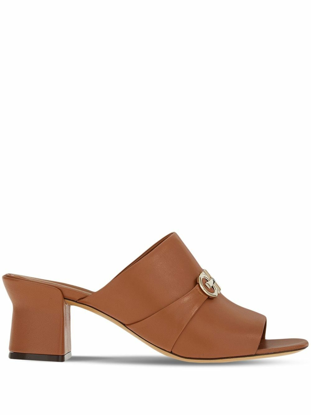FERRAGAMO - Double Gancio Leather Mules Salvatore Ferragamo