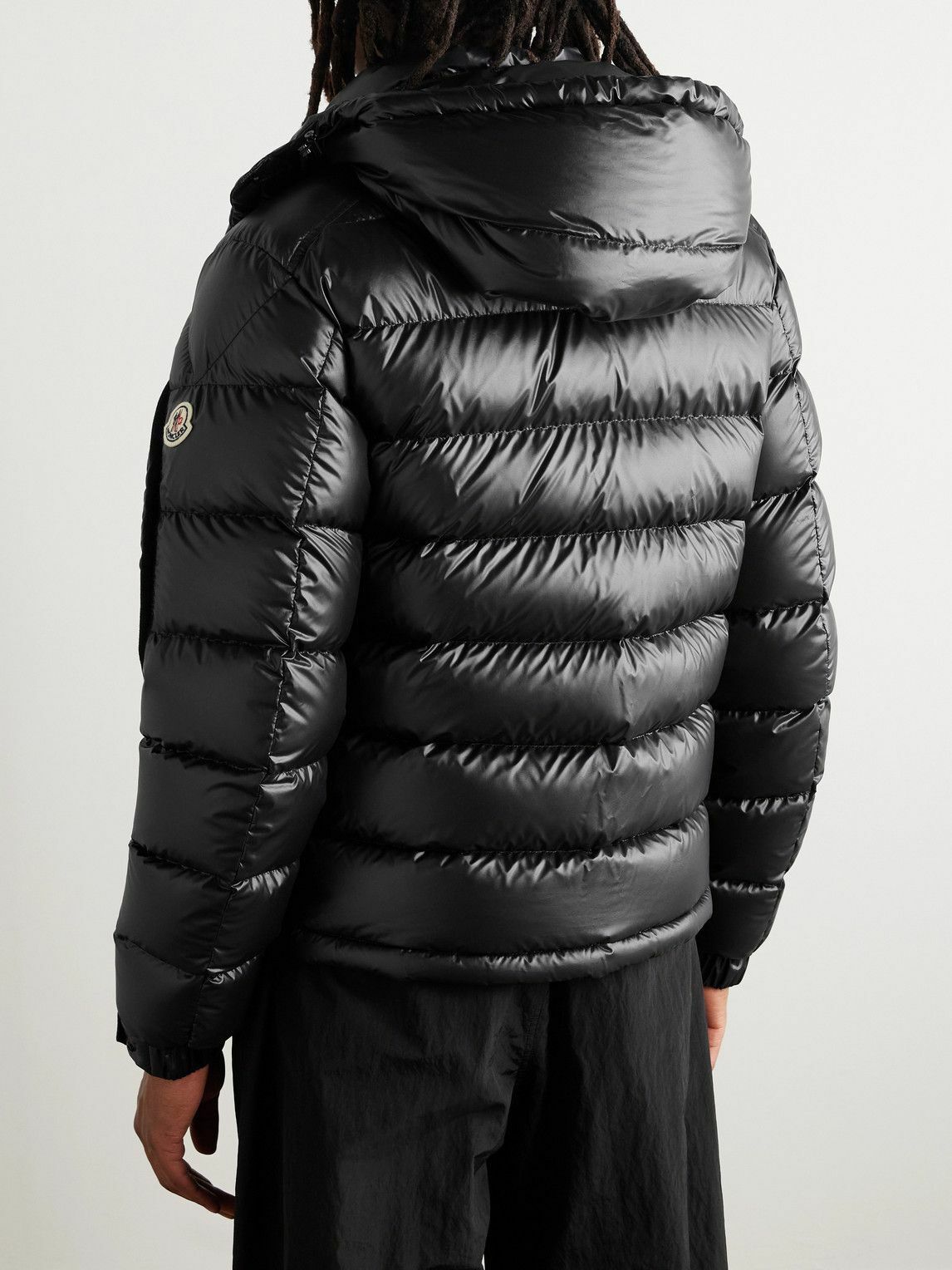 Moncler - Batman Solander Velvet-Trimmed Quilted Shell Down Hooded ...