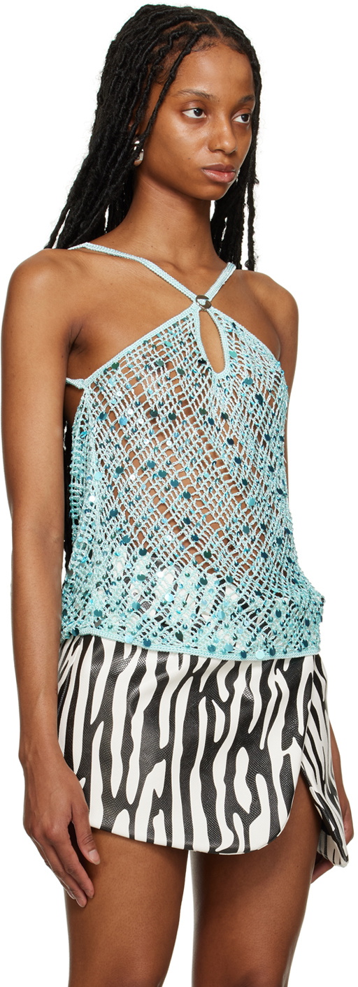 Coperni Blue Sequin Top Coperni