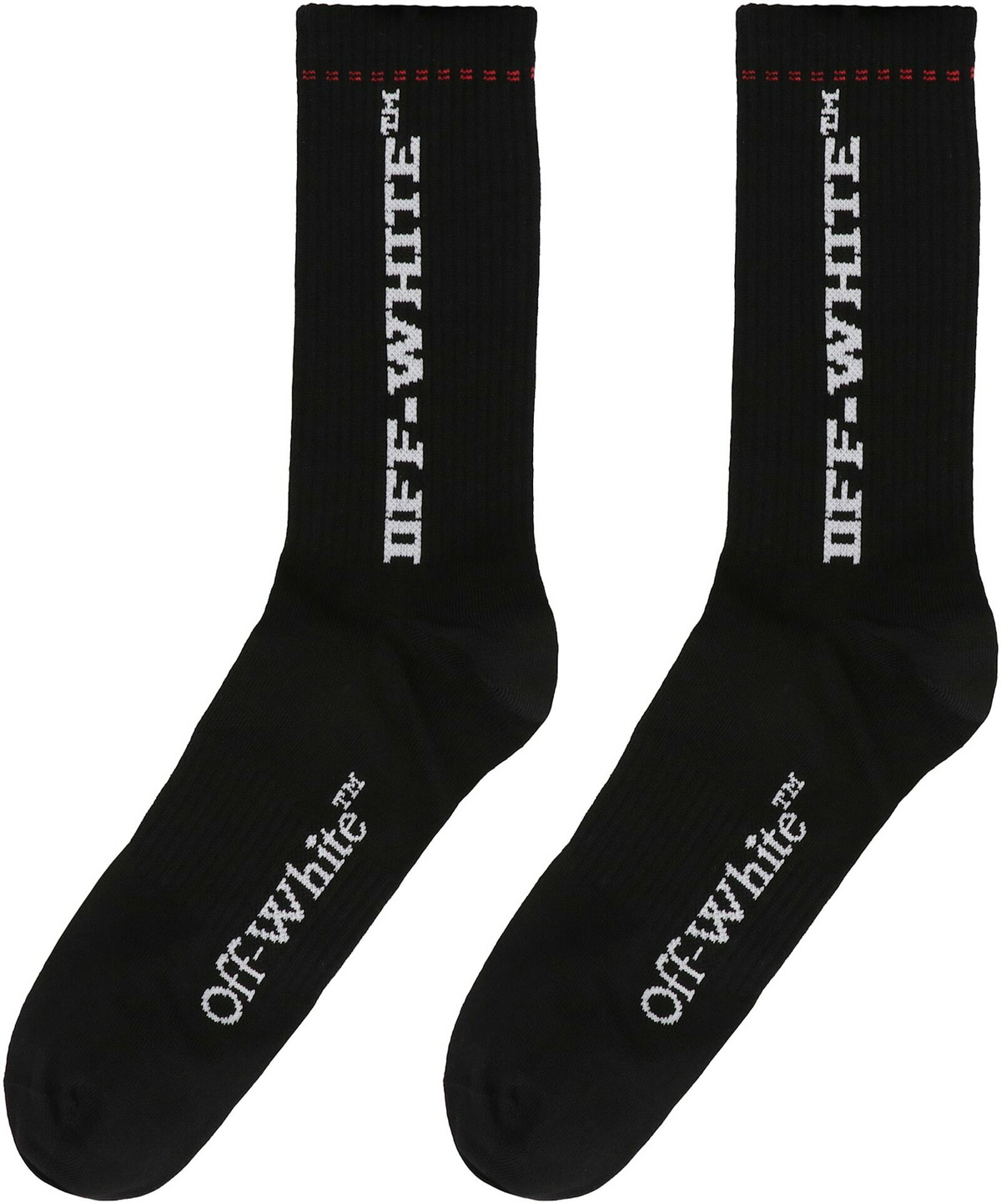 Off-White Cotton Socks With Logo Off-White