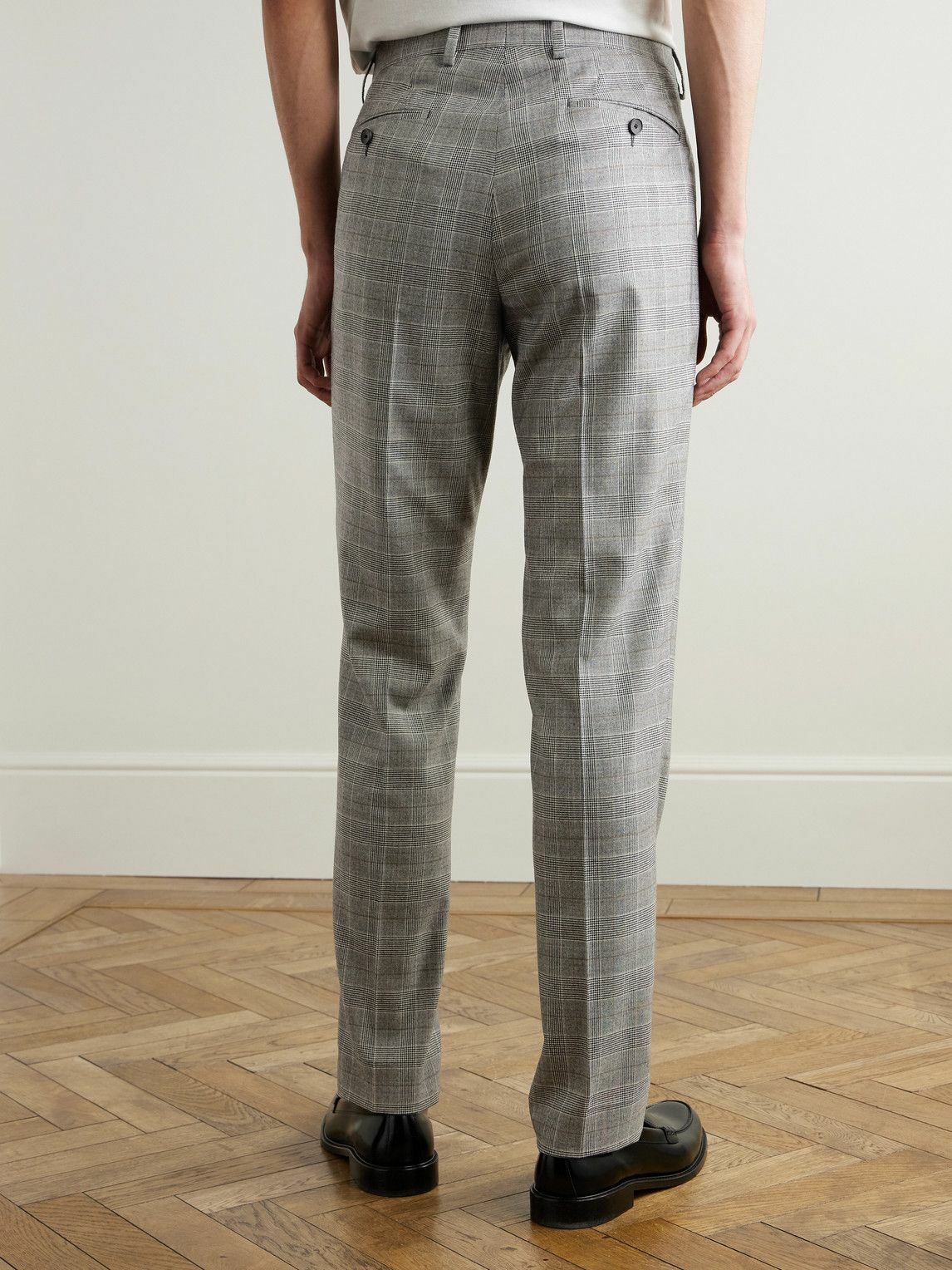 Mr P. - Slim-Fit Prince of Wales Checked Wool-Flannel Suit Trousers ...