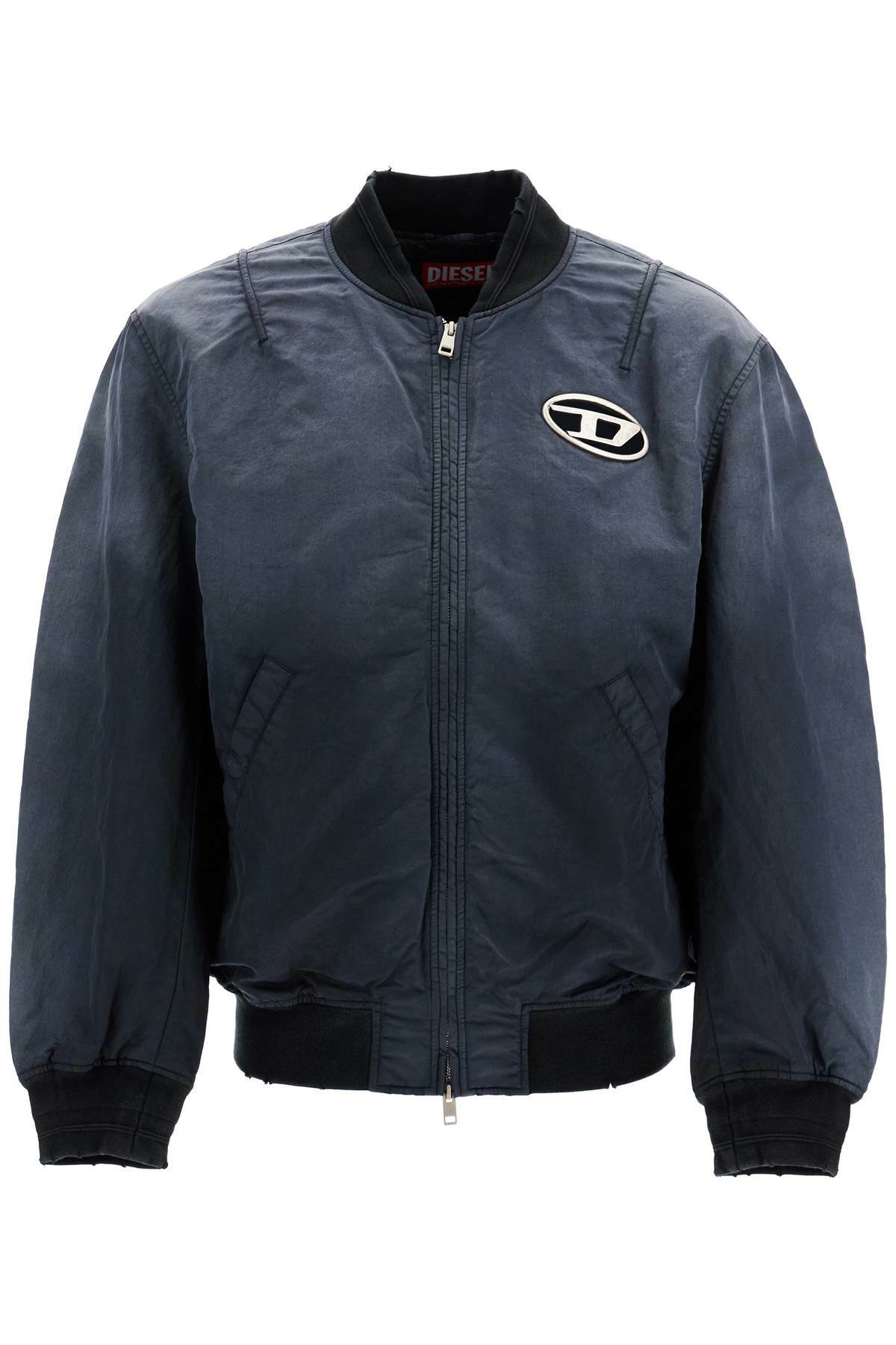 DIESEL gradient effect bomber jacket Black Diesel
