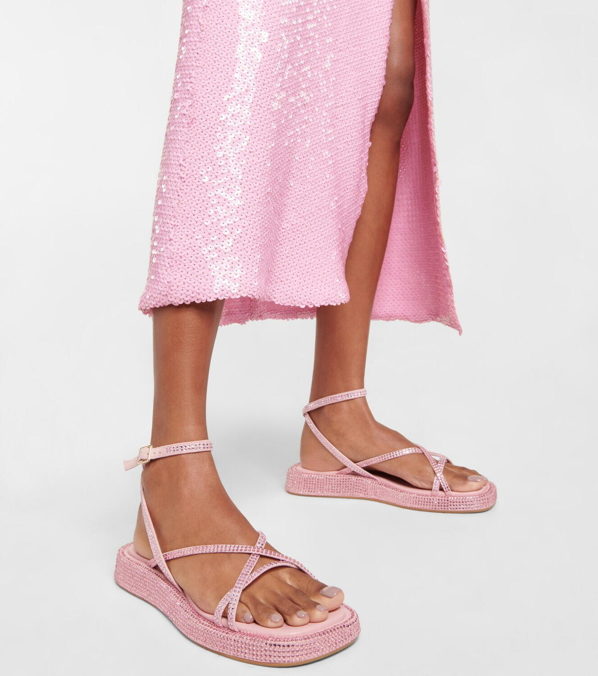 Gia Borghini - Gia/Rhw Rosie embellished leather 16 S sandals Gia Borghini