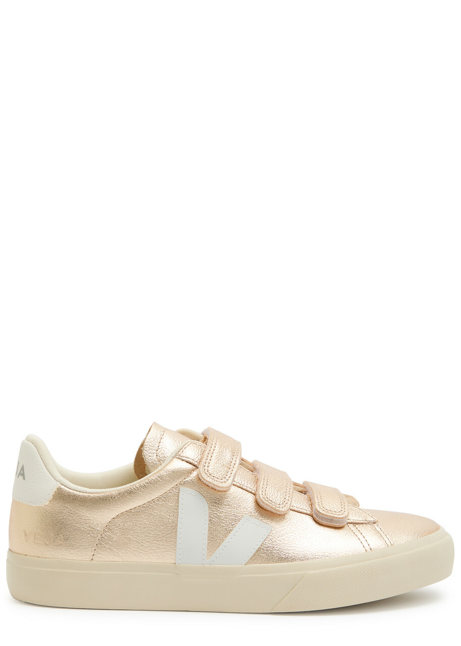 Veja Recife Metallic Leather Sneakers Metallic Silver VEJA