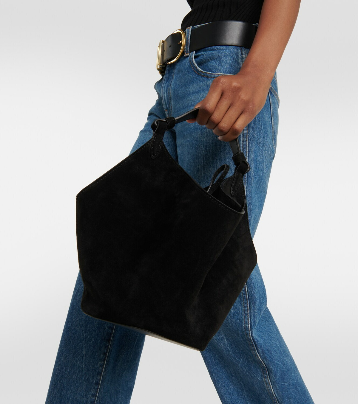 Khaite Lotus Mini suede tote bag Khaite
