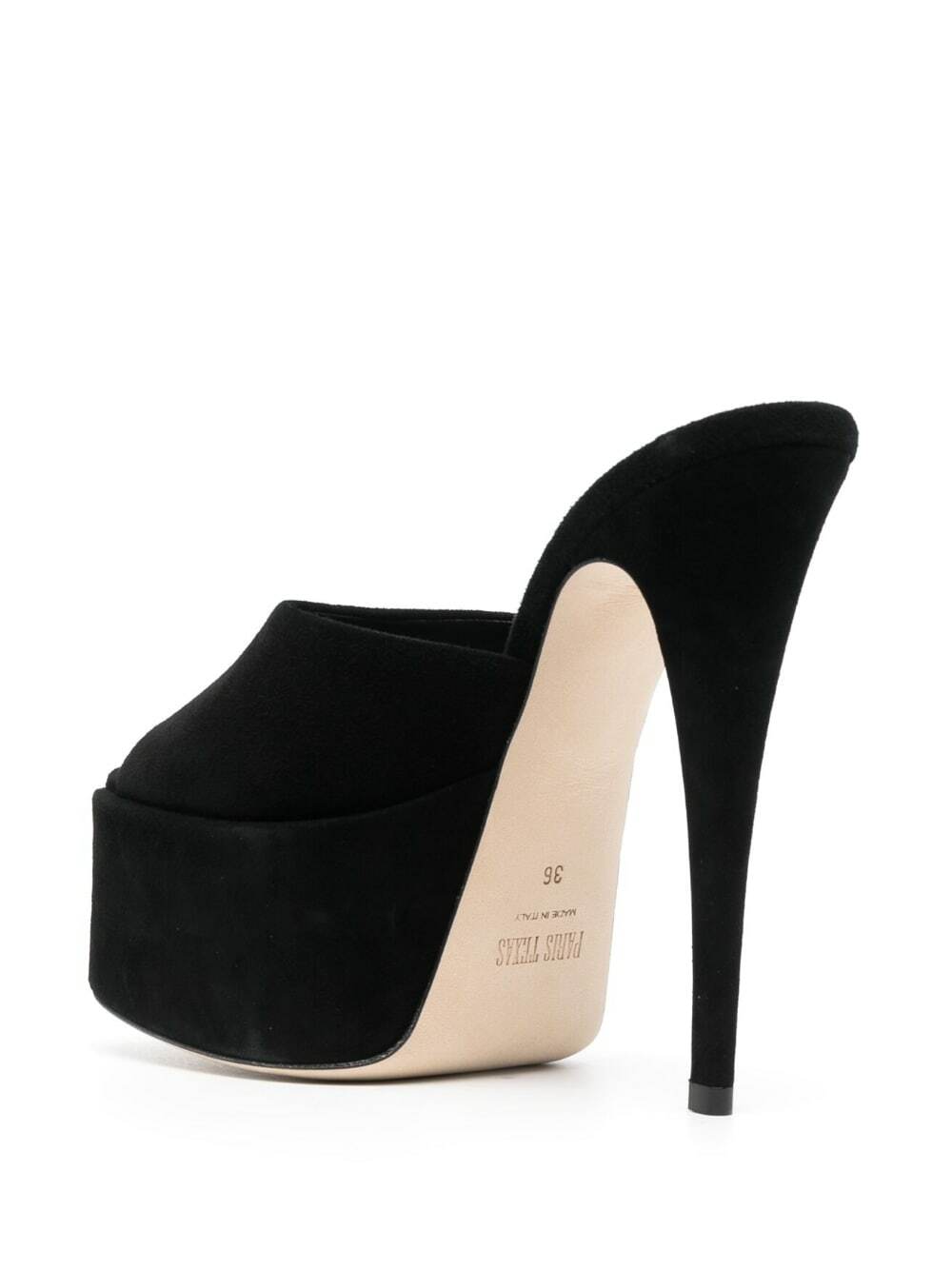 PARIS TEXAS - Marina Platform Suede Mules Paris Texas