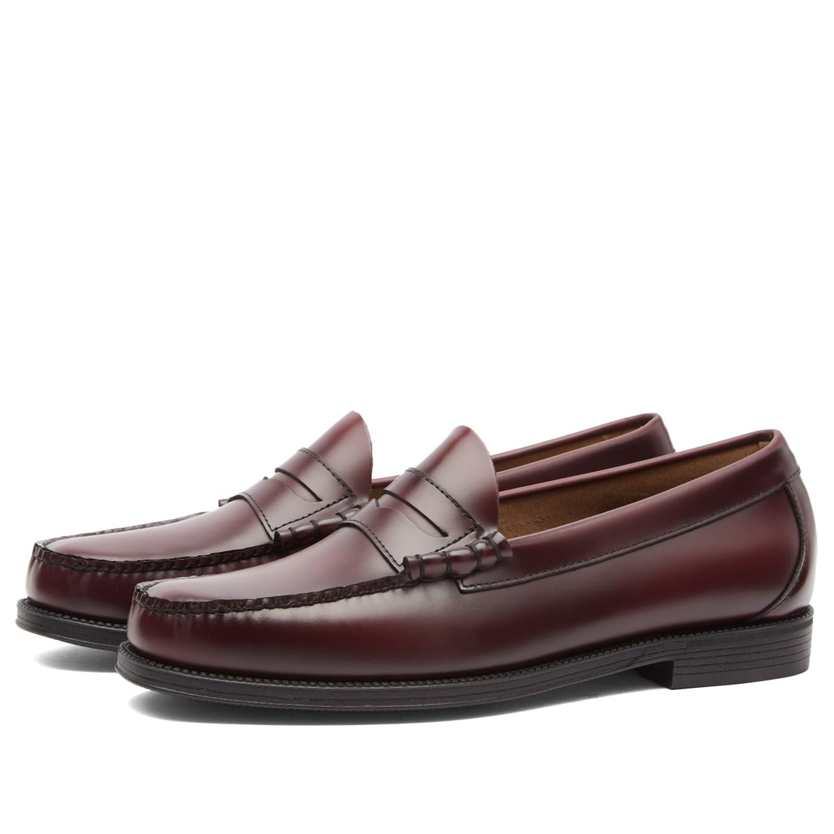 Bass Weejuns Men's Easy Weejun Larson Penny Loafer in Wine Leather Bass Weejuns