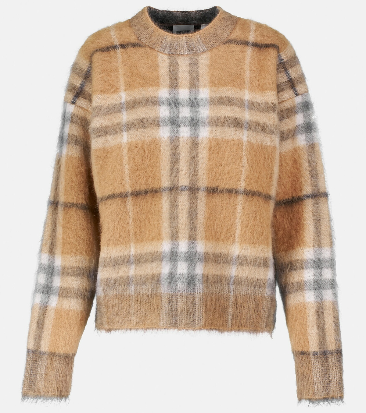 Burberry - Checked mohair, silk and wool sweater Burberry