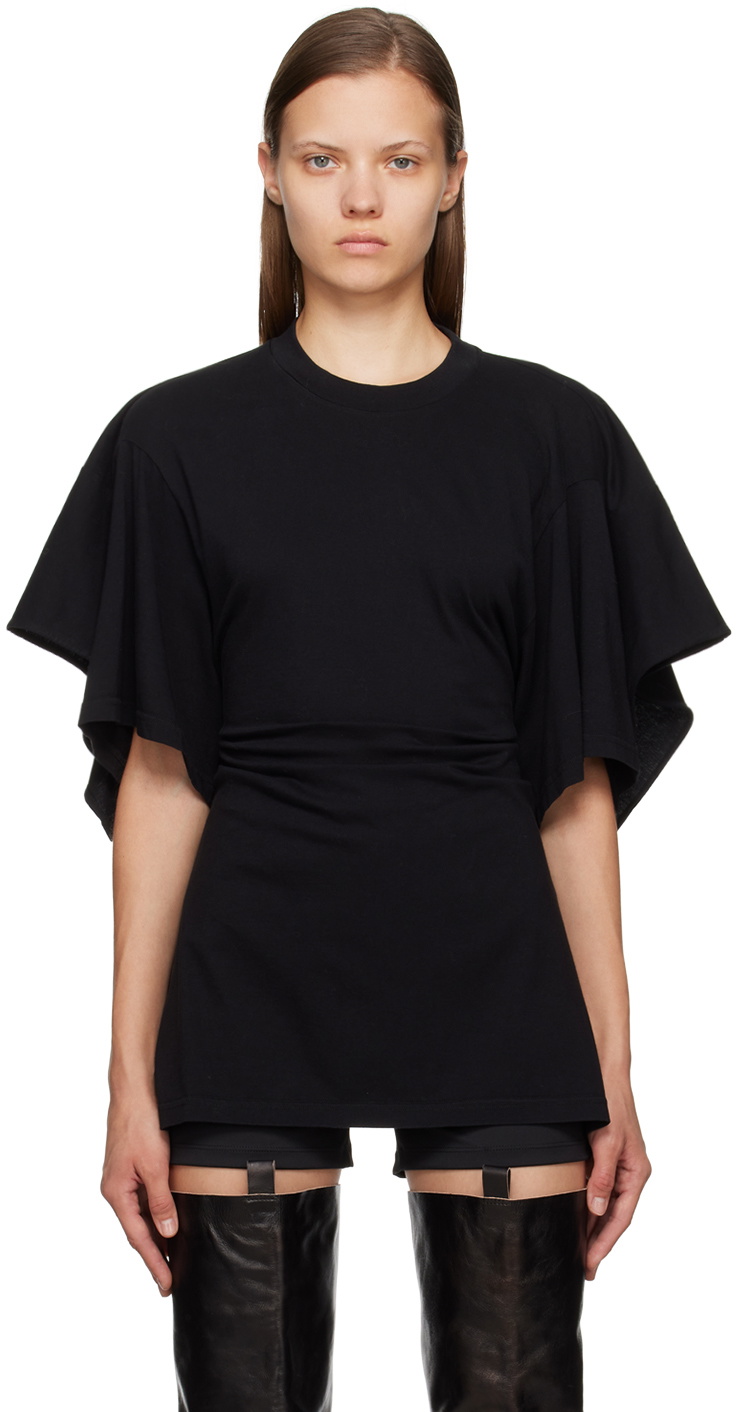 MM6 Maison Margiela Black Open Back T-Shirt MM6 Maison Margiela