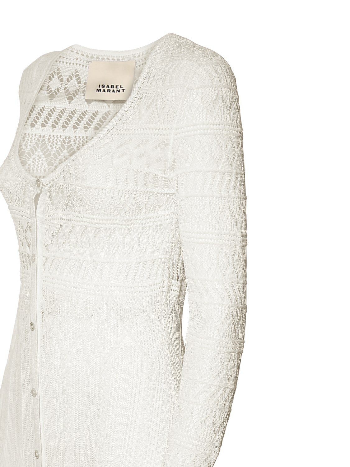 ISABEL MARANT - Atedy Cotton Crochet Long Dress Isabel Marant