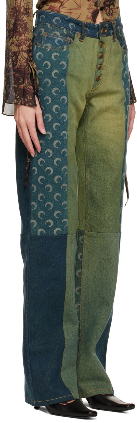 Marine Serre Green Moon Jeans Marine Serre