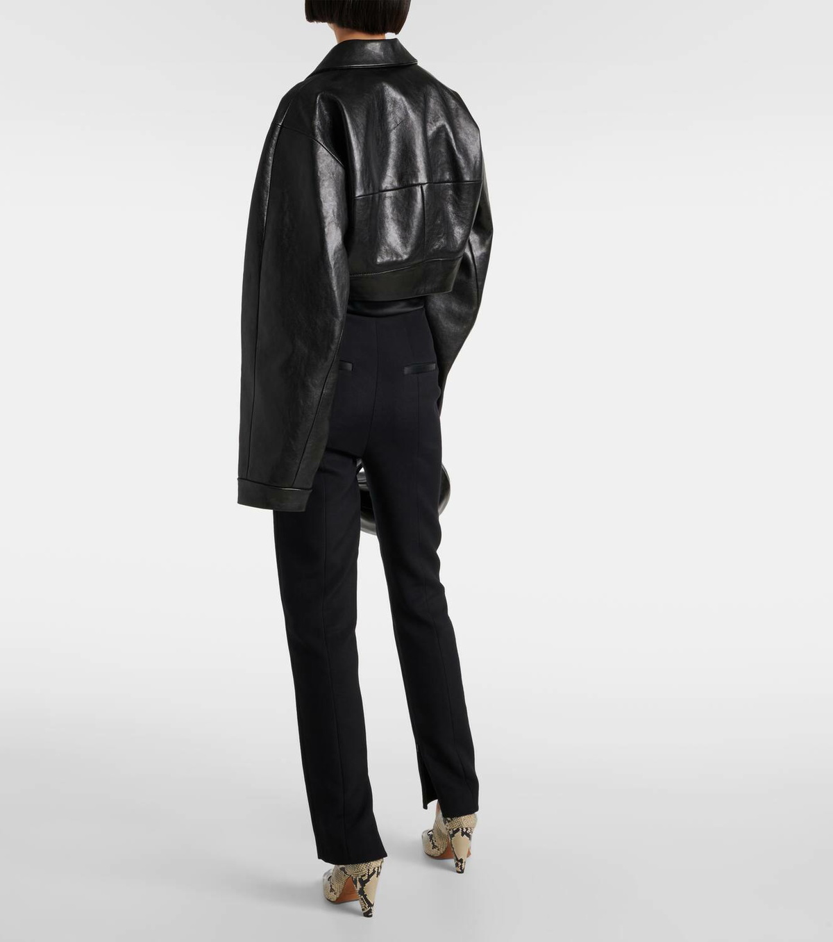 Khaite Sue cropped leather jacket Khaite