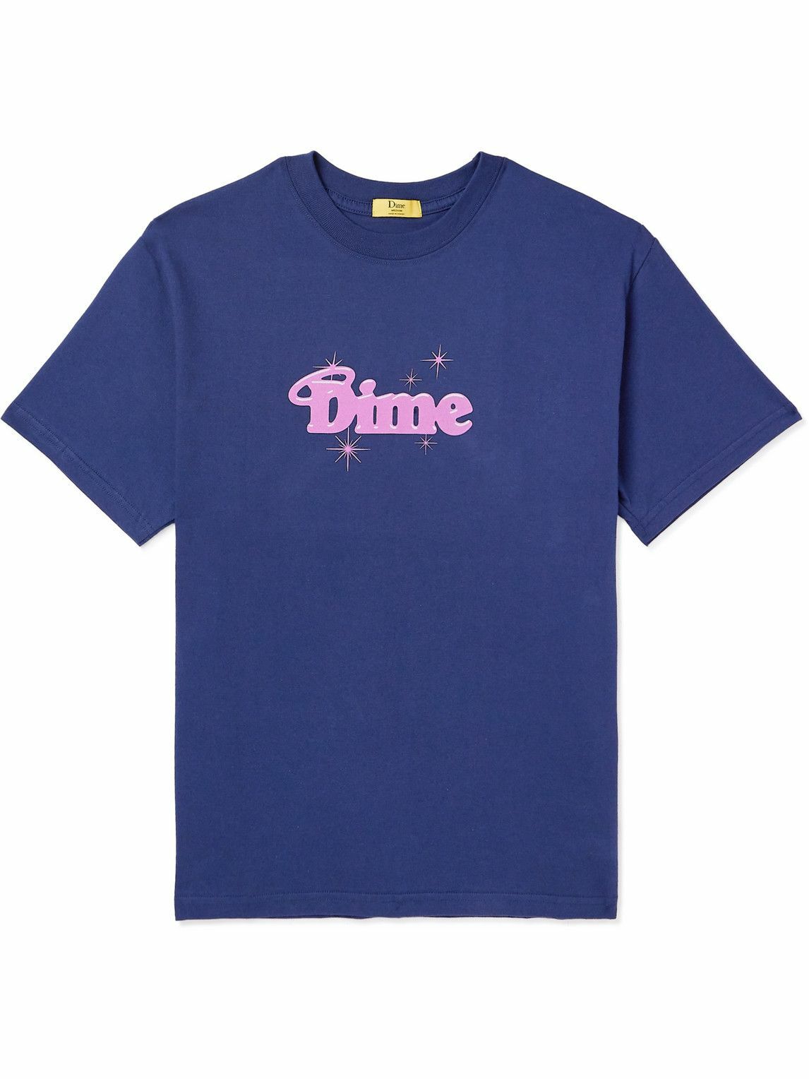 DIME - Halo Logo-Print Cotton-Jersey T-Shirt - Blue Dime