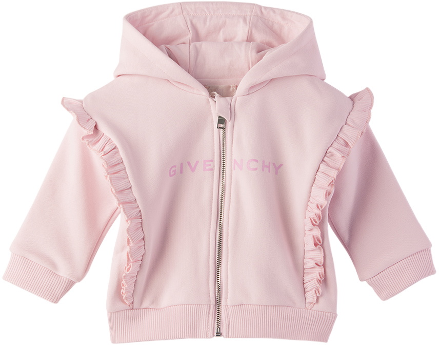 Givenchy Baby Pink Ruffled Hoodie Givenchy