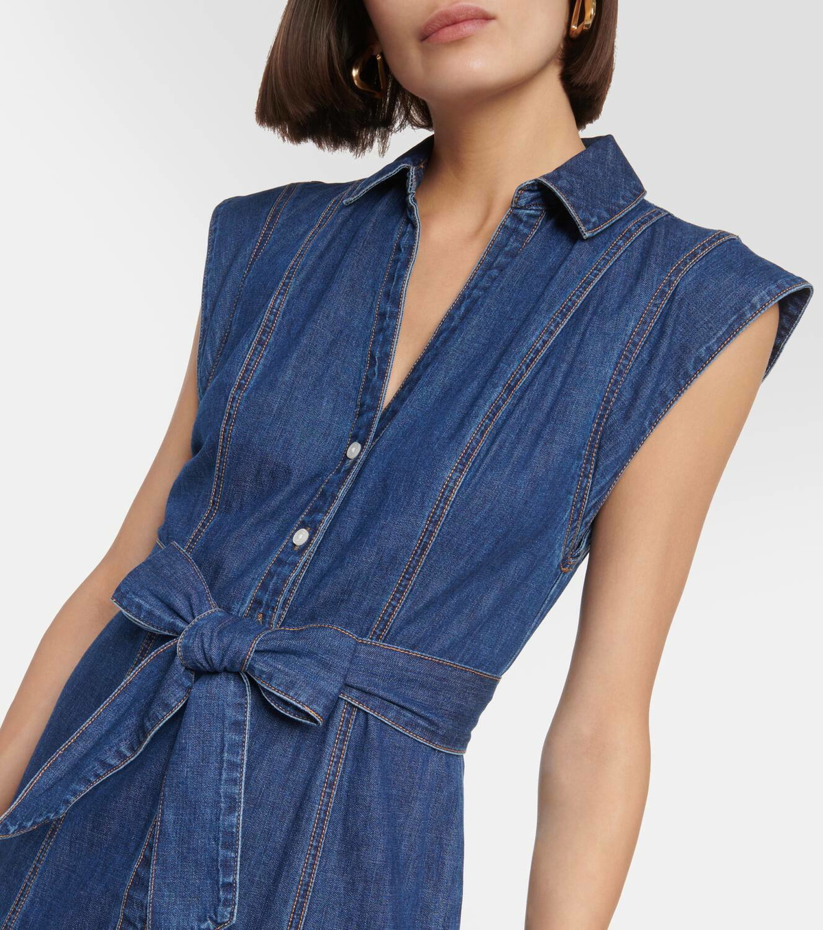 Veronica Beard Arnetta denim midi dress Veronica Beard