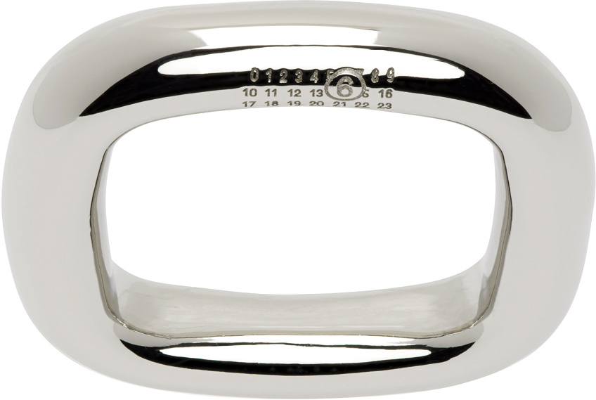 MM6 Maison Margiela Silver Tubing Ring MM6 Maison Margiela