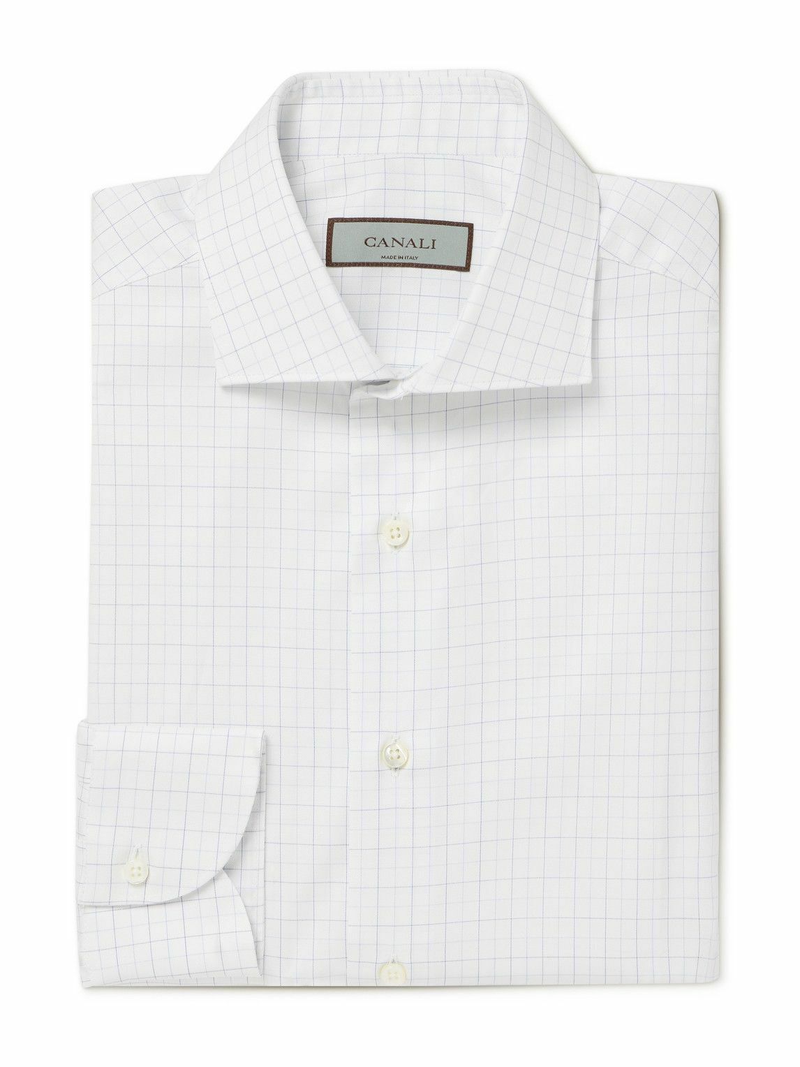 Canali - Checked Cotton Shirt - White Canali