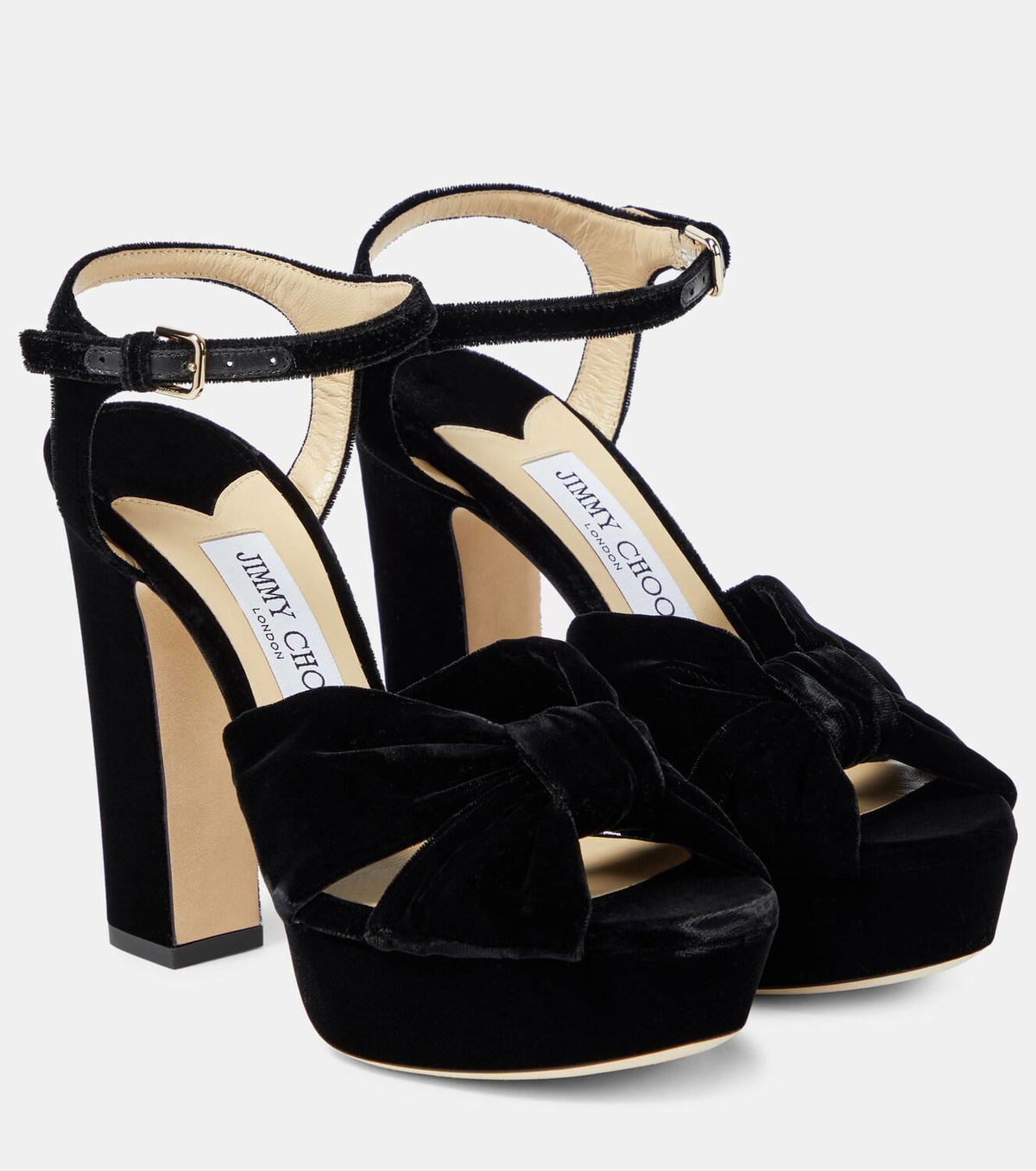 Jimmy Choo Heloise 120 velvet platform sandals Jimmy Choo