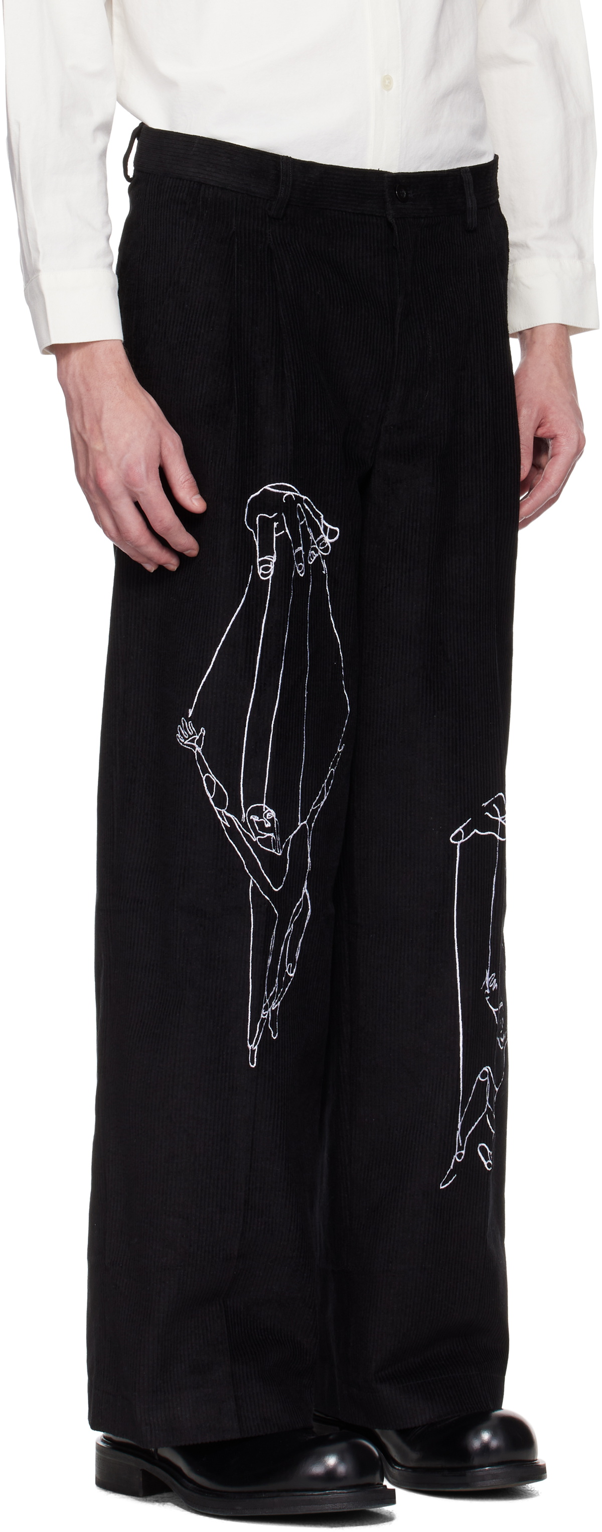 KidSuper Black String Puppets Trousers KidSuper