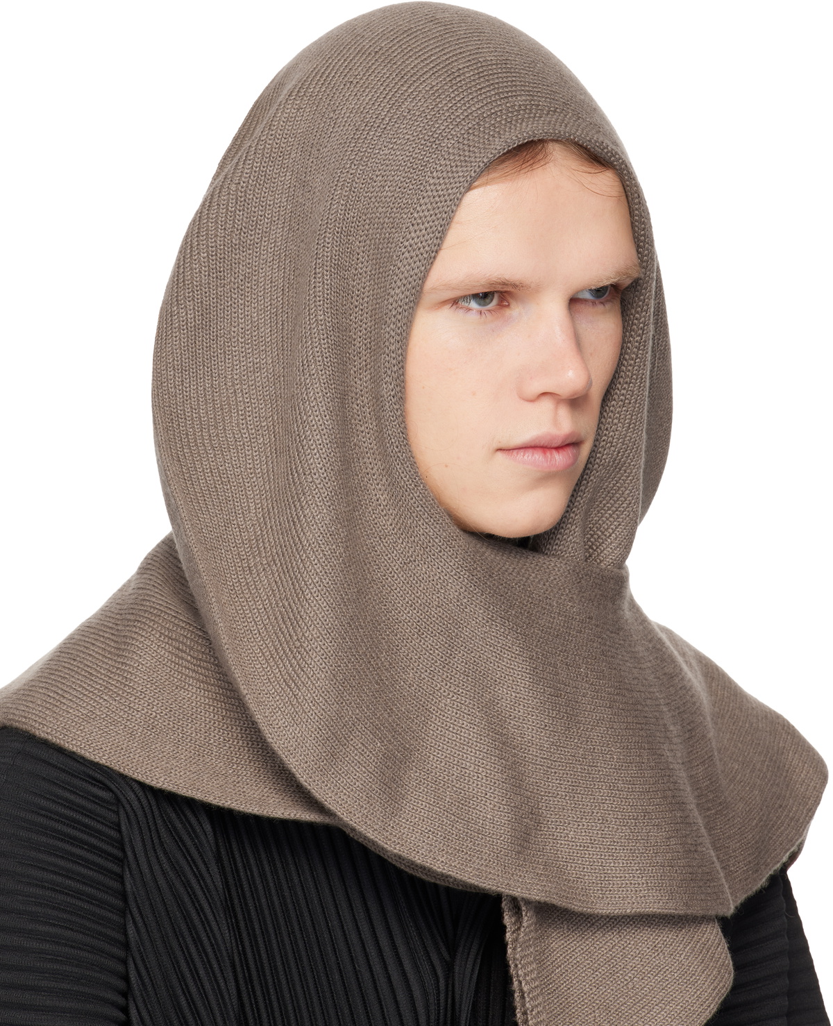 HOMME PLISSÉ ISSEY MIYAKE Taupe Cashmere Winter Gear Scarf Homme Plisse ...