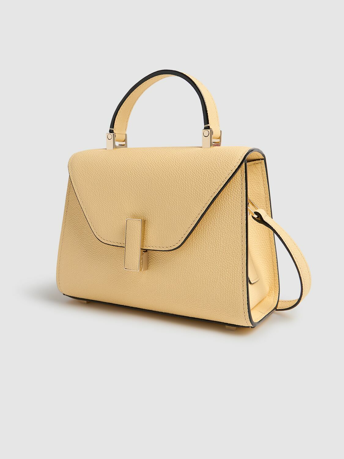 VALEXTRA Micro Iside Leather Top Handle Bag Valextra
