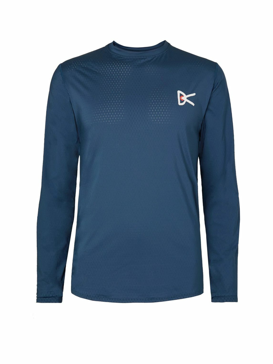 DISTRICT VISION - Air-Wear Logo-Print Stretch-Mesh Top - Blue District ...