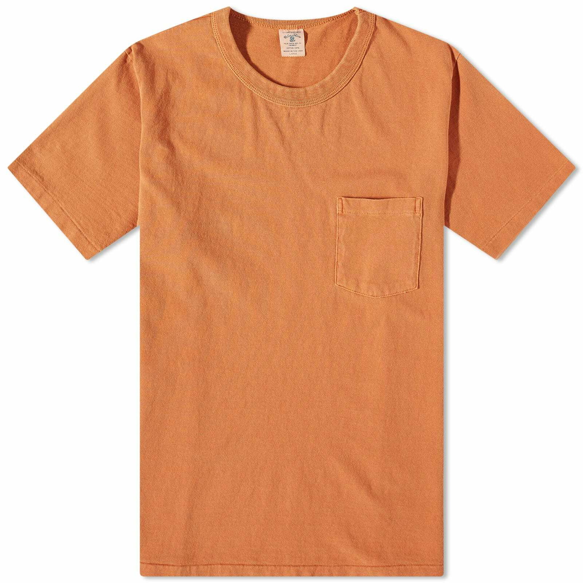 Velva Sheen Men's Pigment Dyed Pocket T-Shirt in Terracotta Velva Sheen