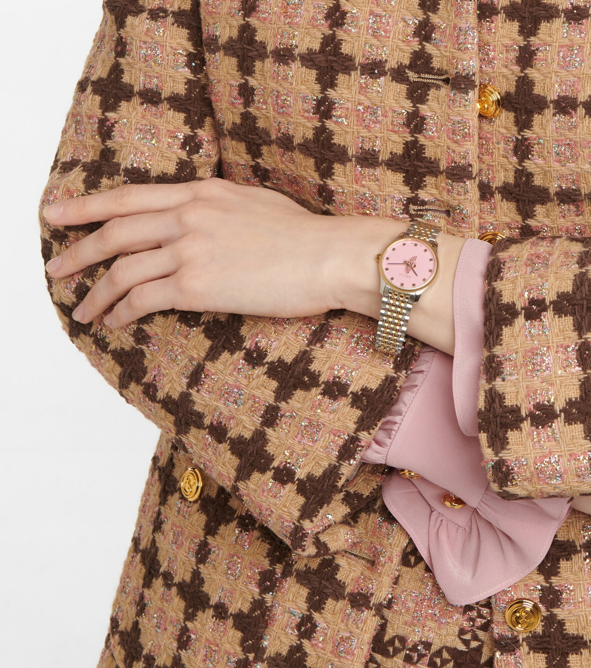 Gucci - G-Timeless 29mm stainless steel watch with yellow gold Gucci