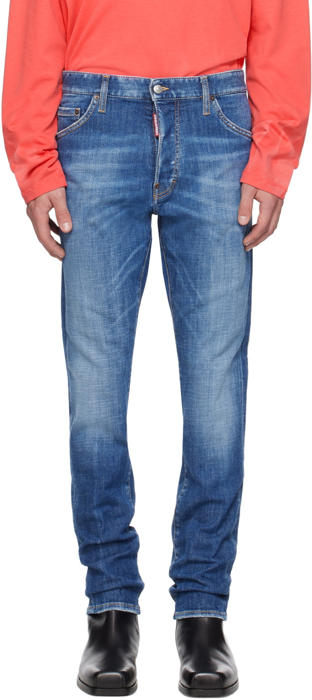 Dsquared2 Blue Medium Easy Wash Cool Guy Jeans Dsquared2
