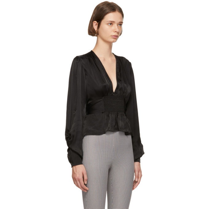 Alexachung Black Evening Smock Blouse Alexachung