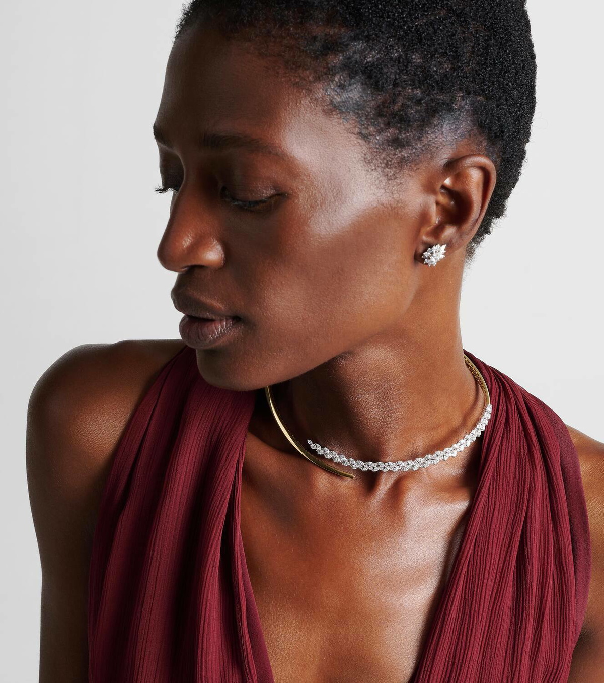 Yeprem Golden Strada 18kt white and yellow gold necklace with diamonds ...