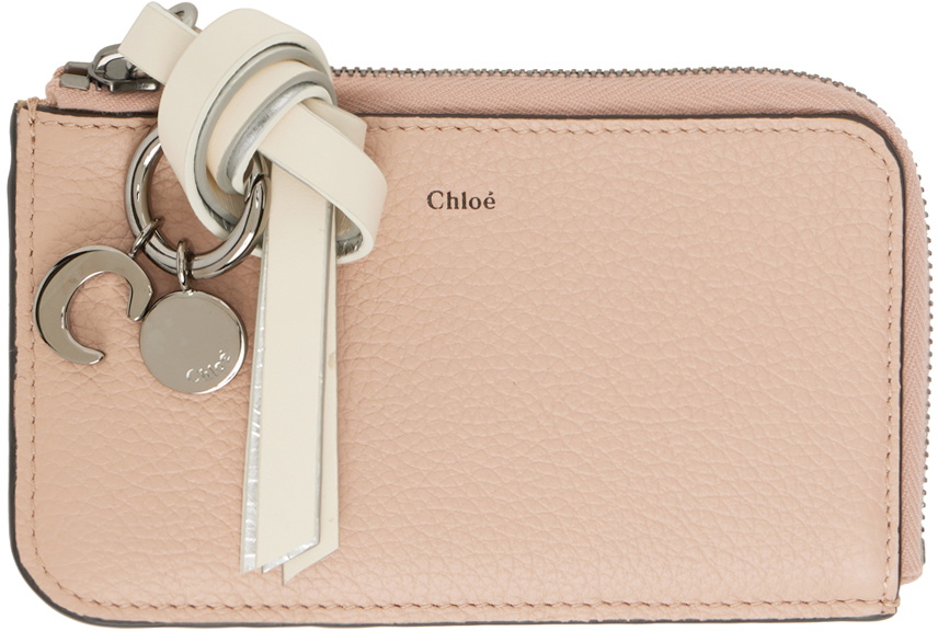 Chloé Pink Alphabet Card Holder Chloe