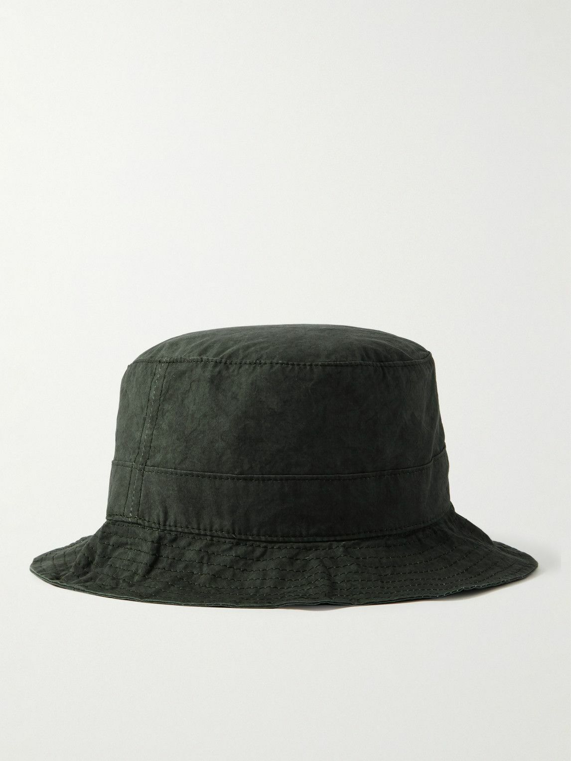James Perse - Parachute Pigment-Dyed Cotton-Poplin Bucket Hat - Green ...