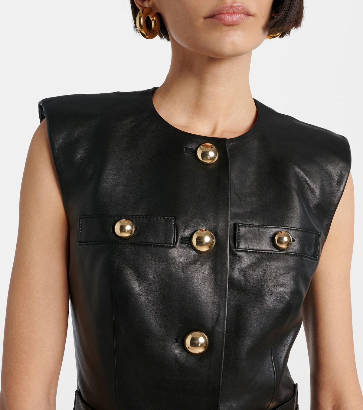 Veronica Beard Tamara leather vest Veronica Beard