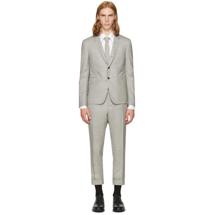 Thom Browne Grey Wool High Armhole Suit Thom Browne