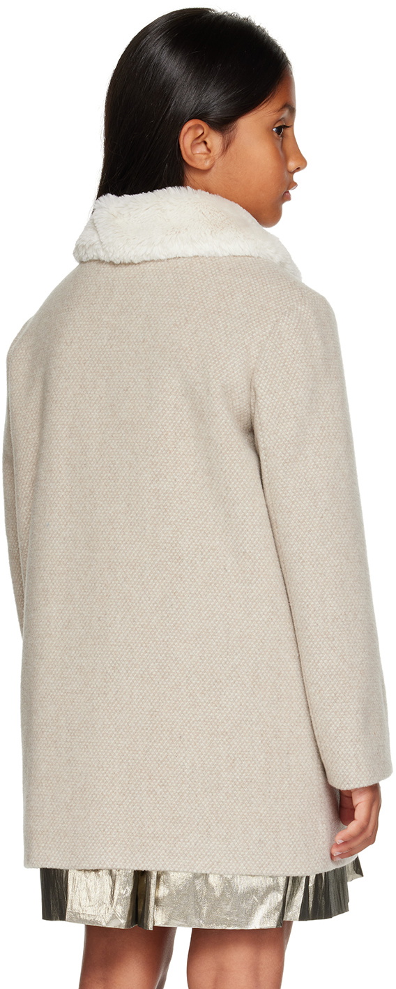 Bonpoint Kids Beige Favori Coat Bonpoint