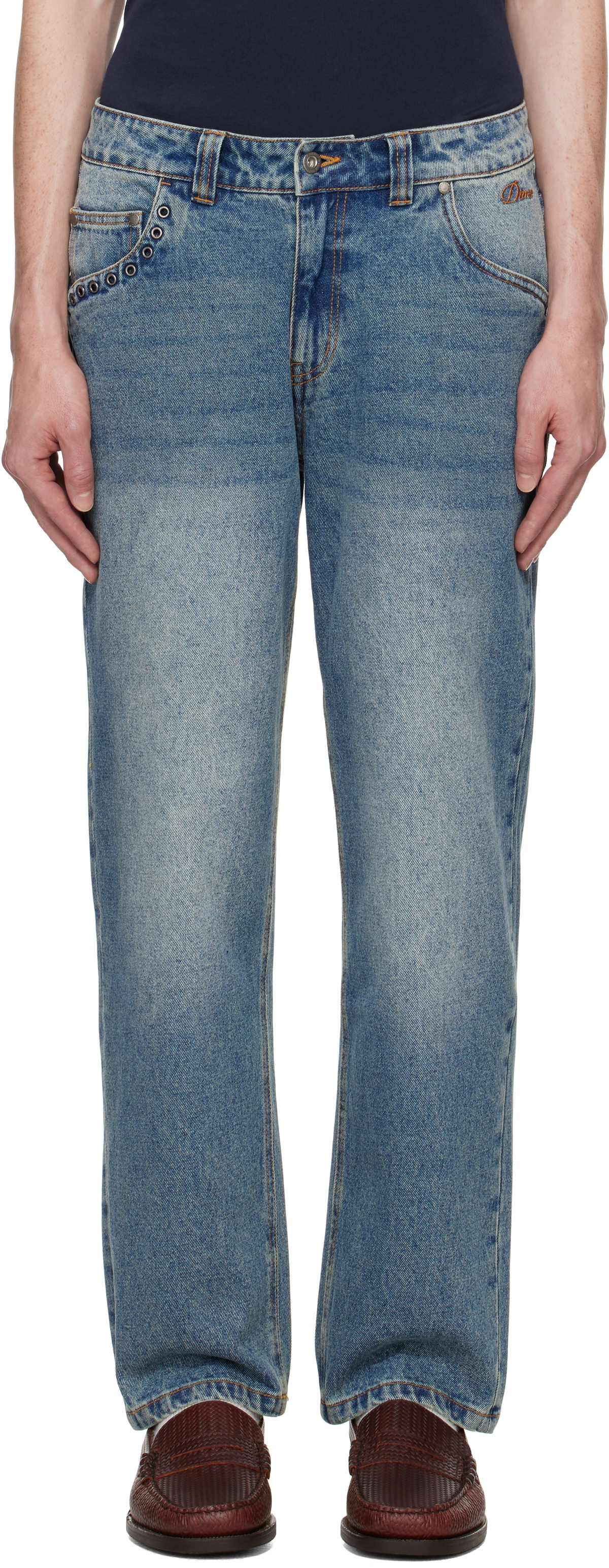 Dime Blue Classic Relaxed Jeans Dime