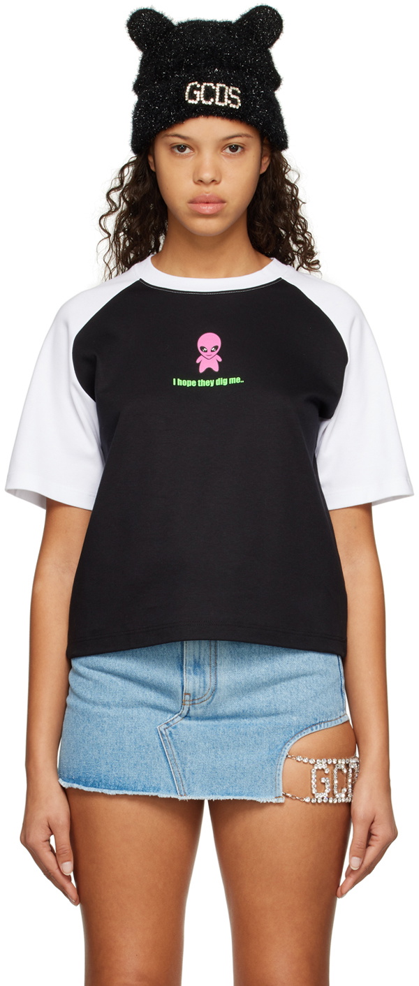 GCDS Black Wirdo T-Shirt GCDS