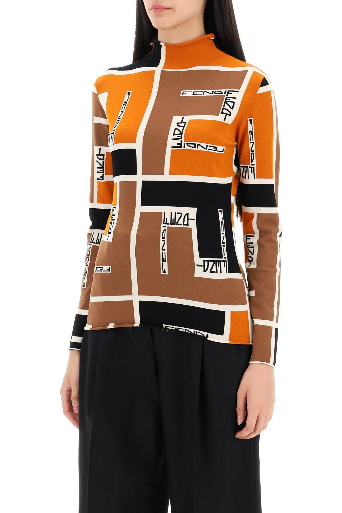 FENDI lightweight long-sleeved knit top for Multicolor Fendi
