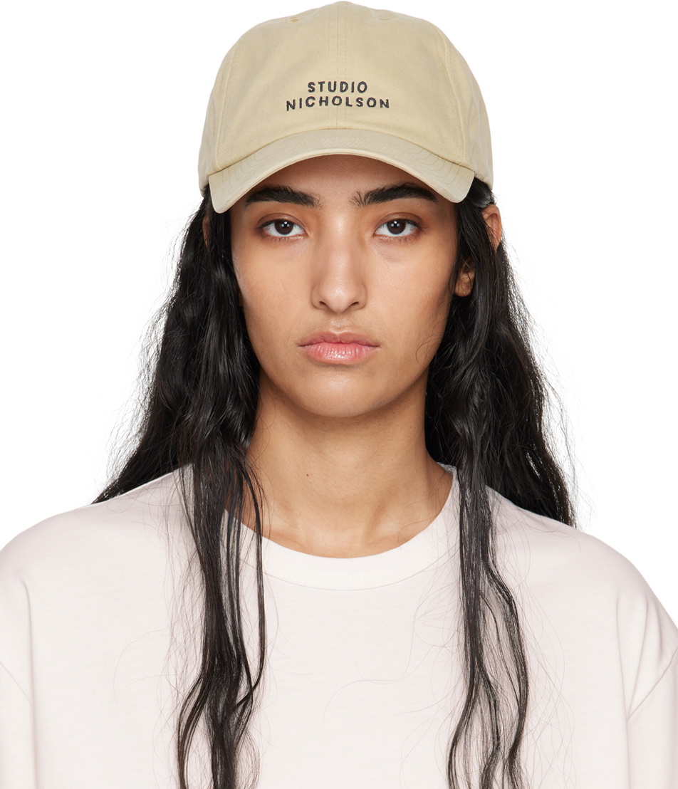 Studio Nicholson Beige Logo Cap Studio Nicholson