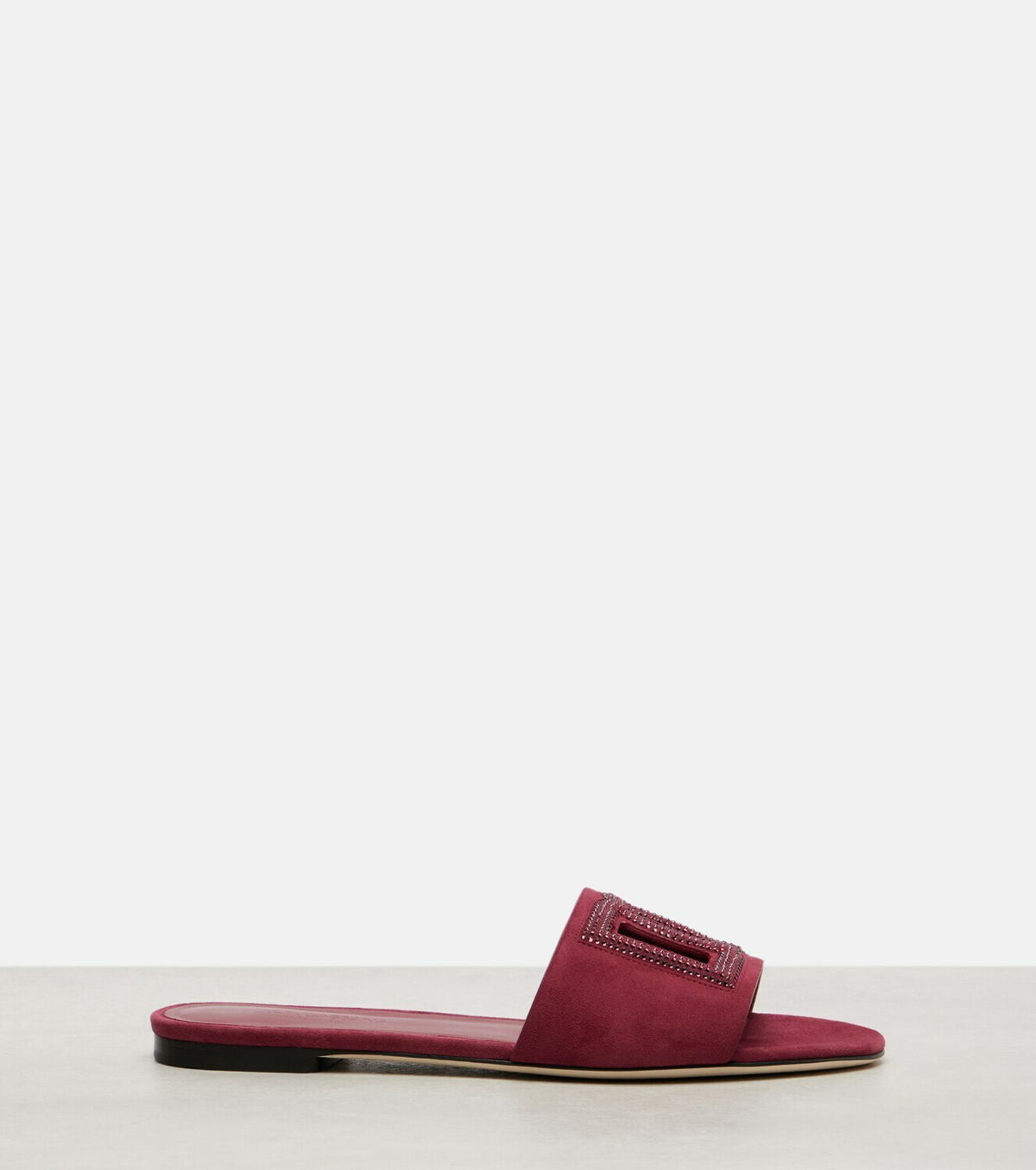 Dolce&Gabbana DG crystal-embellished suede slides Dolce & Gabbana