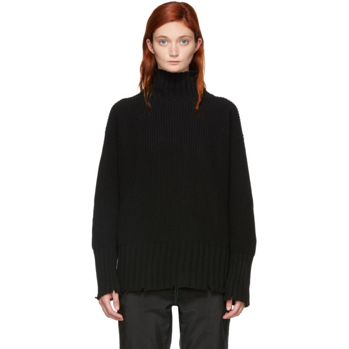 MSGM Black Oversized Turtleneck MSGM