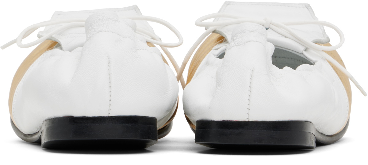 NO IDEA White & Gold Big Foot Football Flat Loafers