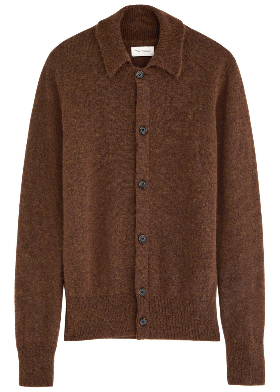 Oliver Spencer Britten Alpaca-blend Cardigan Brown Oliver Spencer