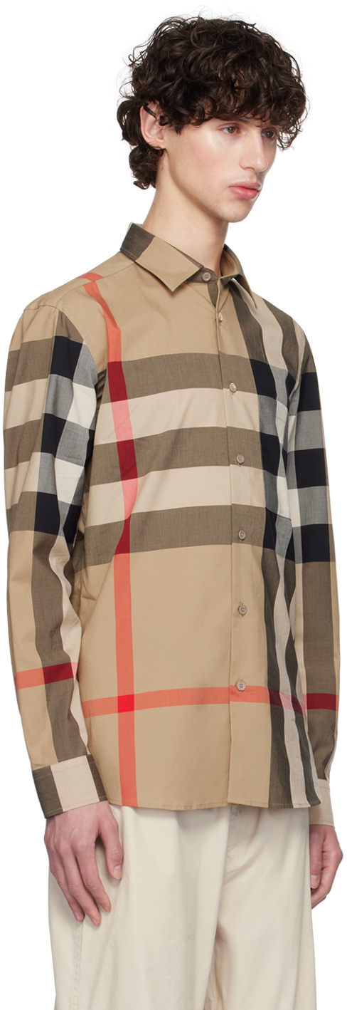 Burberry Beige Check Shirt Burberry