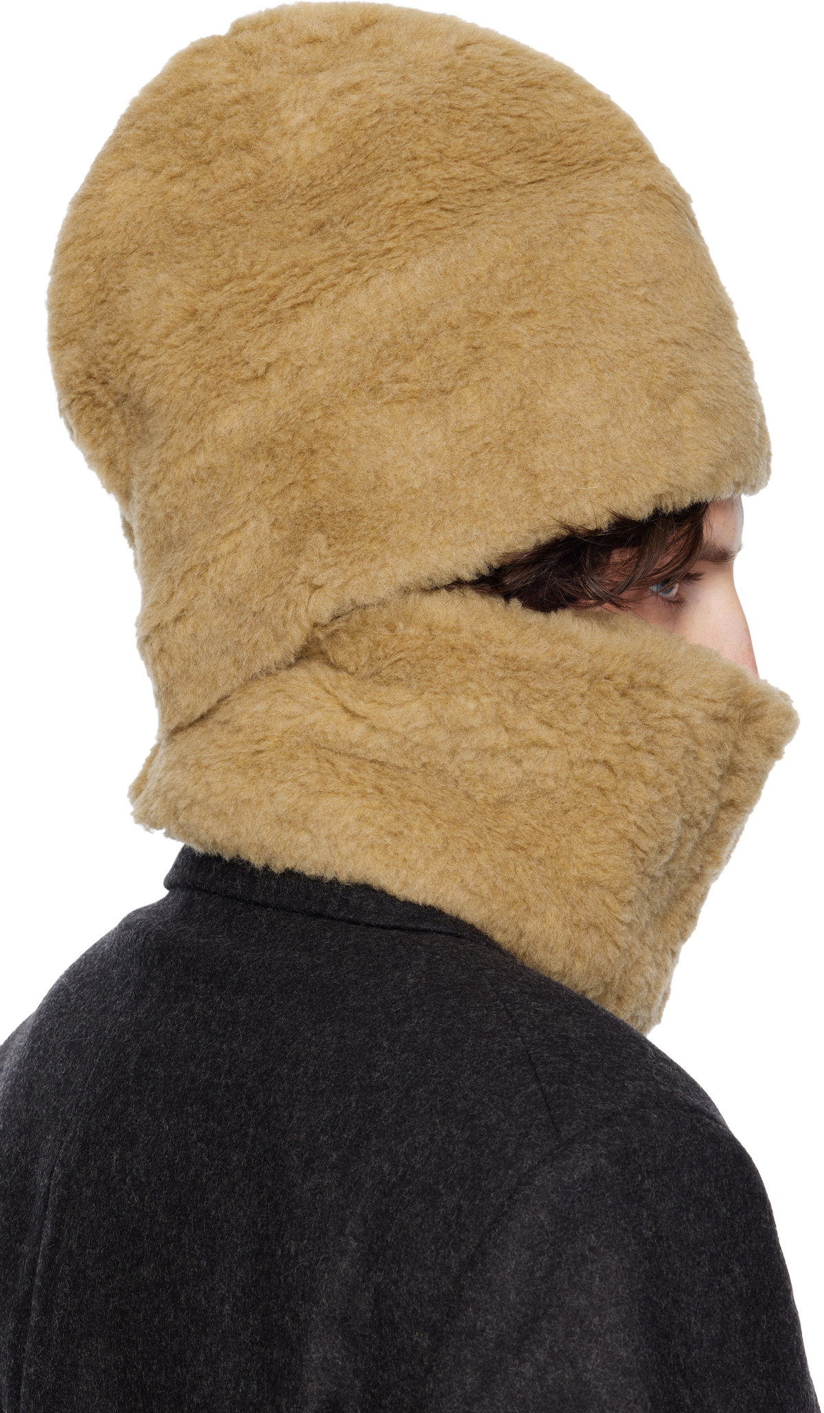 OUR LEGACY Beige Faux-Shearling Snood Our Legacy