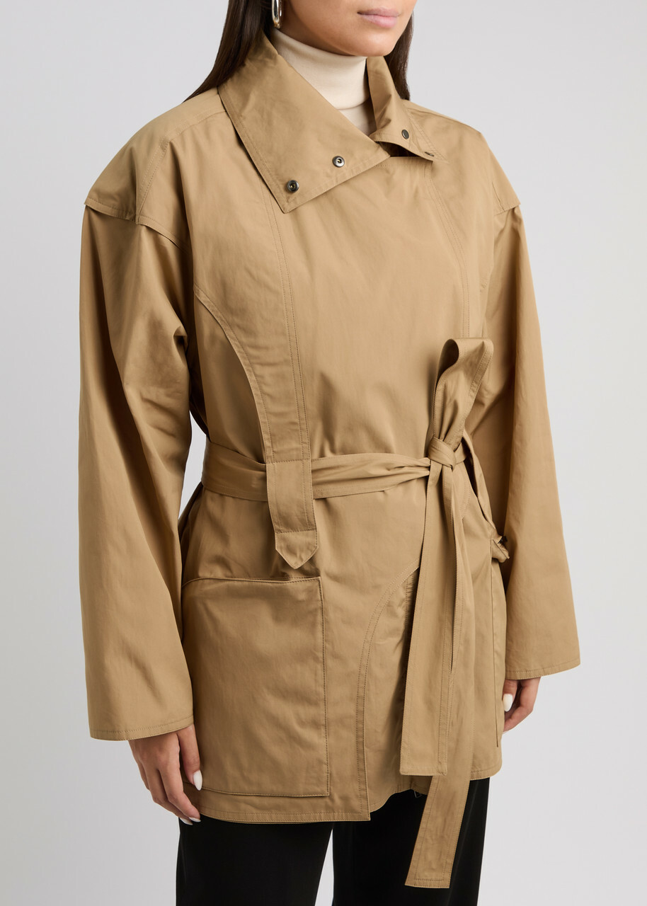 The Row Pierrick Belted Cotton Jacket Beige The Row