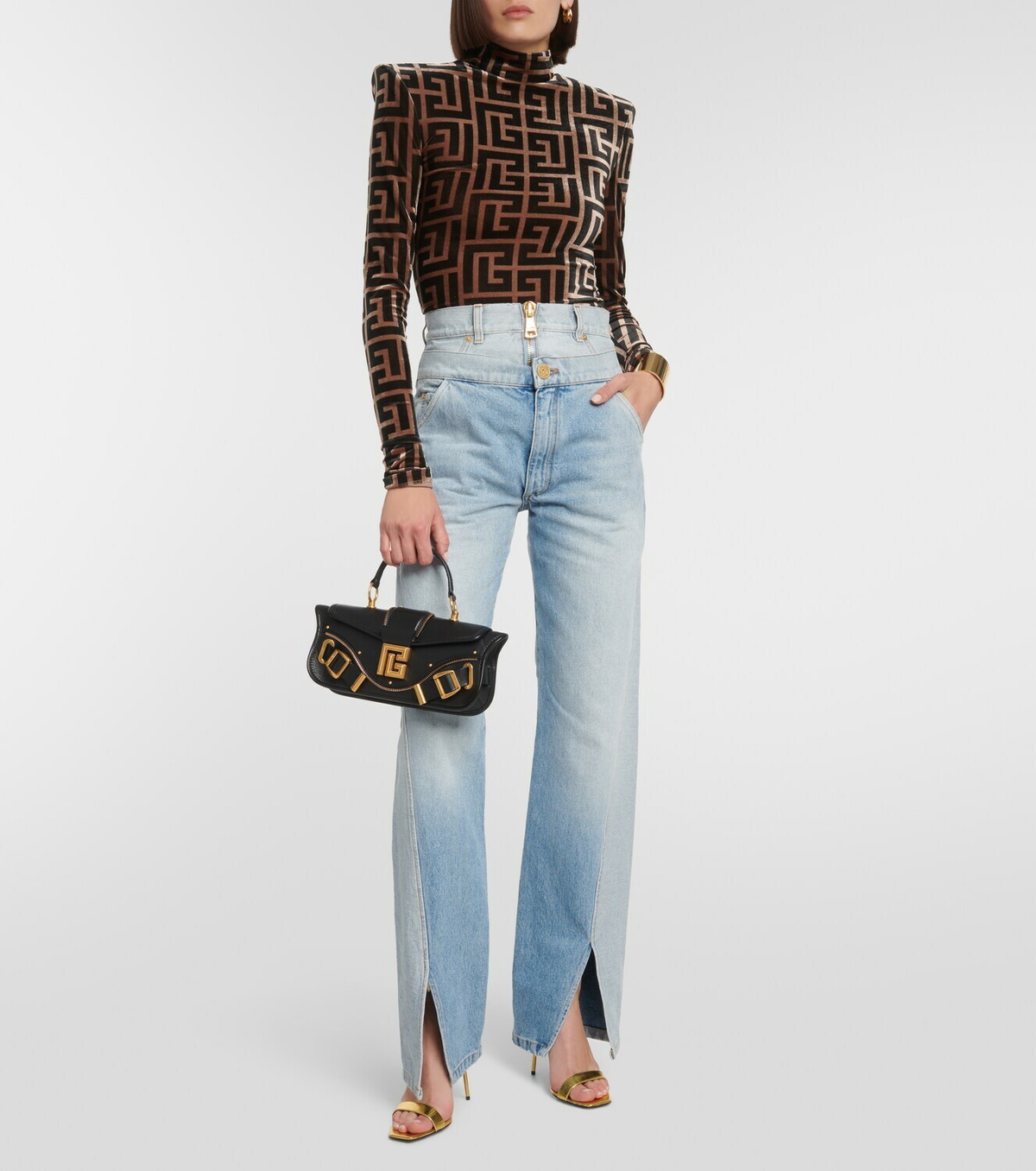 Balmain Monogram high-neck top Balmain